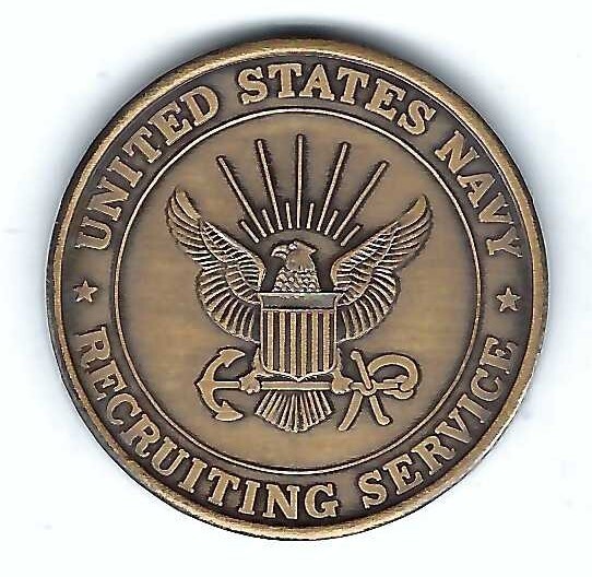 1970 APOLLO 11 SPLASHDOWN USS HORNET PLUS 3 U.S NAVY RECRUITING COIN ...