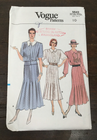 Vogue 9842 Vtg 80s Petite Top Skirt Extended Shoulders Fitted Pleated ...