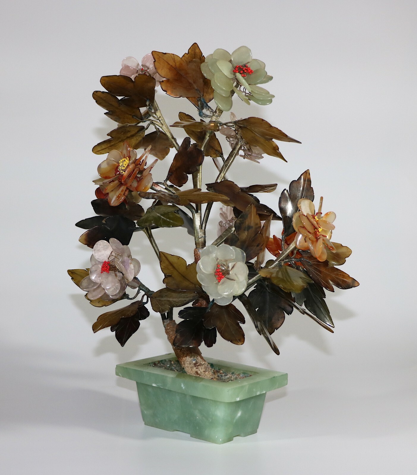 Antique Chinese Jade Bonsai Tree in jade Flower Pot 1011A | eBay