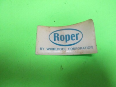 Roper/Whirlpool Recycled Refrigerator Logo/Badge/Emblem/Nameplate ...