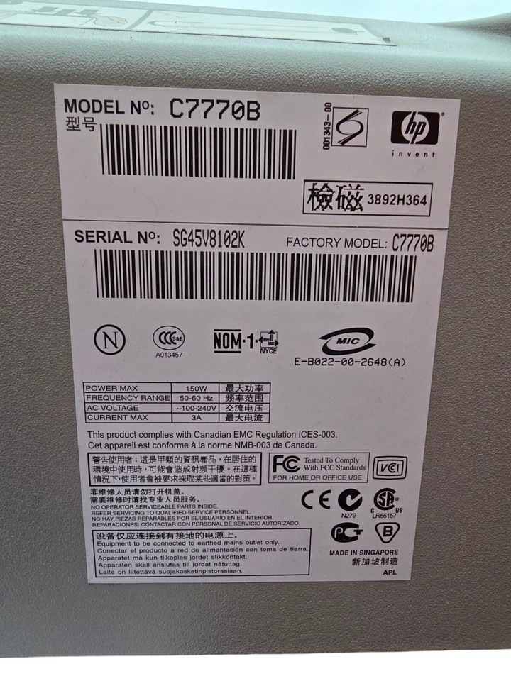 HP DesignJet 500ps Plotter 42" Roll Color Printer Wide Inkjet USB ...