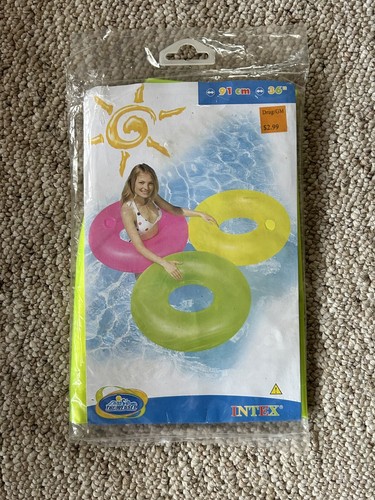 Intex Neon Frost Tube Float Inflatable Color Yellow Ring 36in - NEW old ...