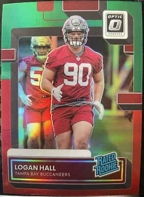 2022 Donruss Holiday Optic Preview LOGAN HALL RATED ROOKIE RED GREEN #P ...