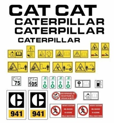 Caterpillar 941 Decals (Aufkleber) Klebstoff Komplett-Set | eBay
