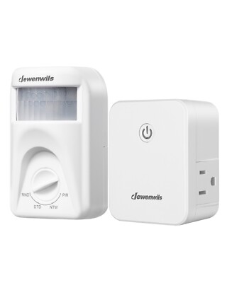 DEWENWILS Wireless Motion Sensor Outlet,Dusk to Dawn & PIR Motion ...