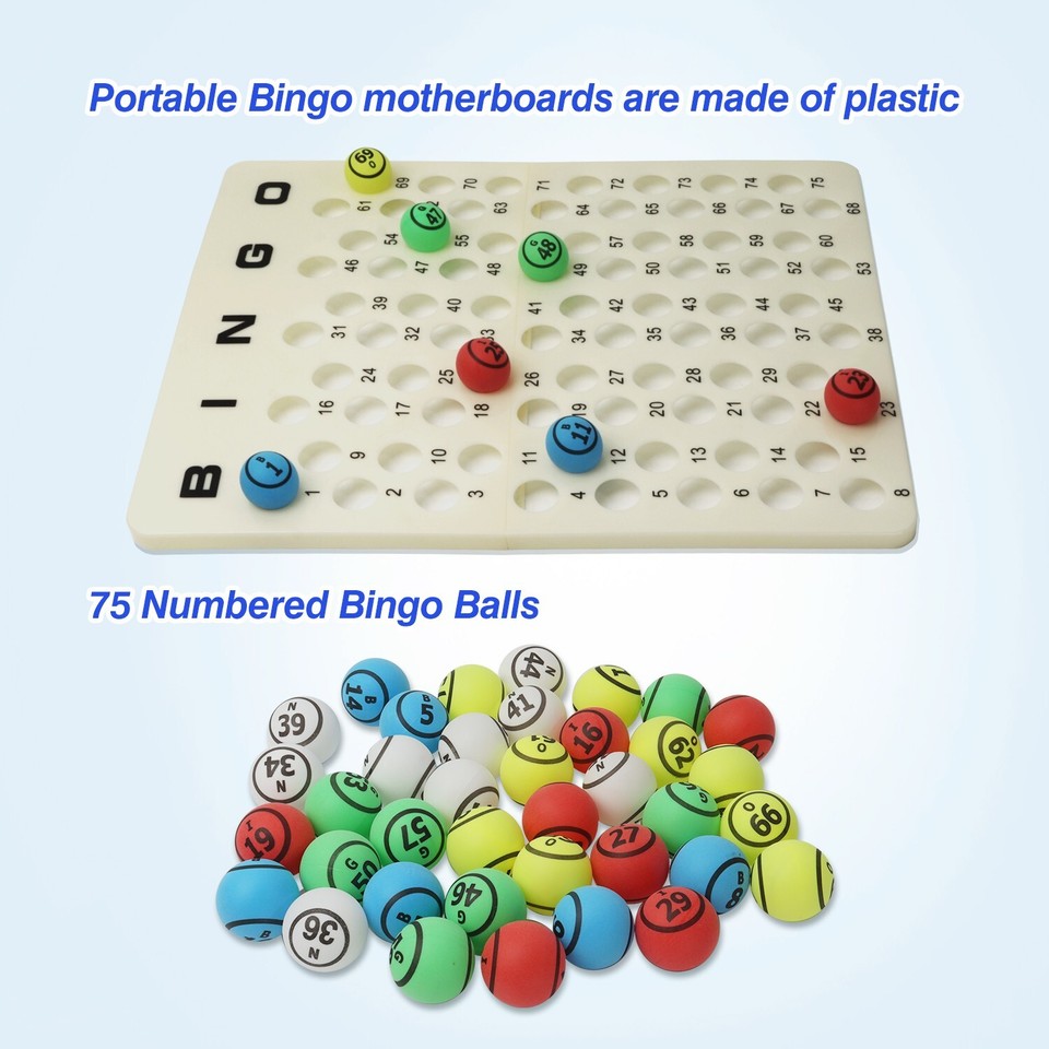 PRO Jumbo Bingo Game Set w/Large Bingo Cage, 1.5" Ping Pong Bingo Balls ...