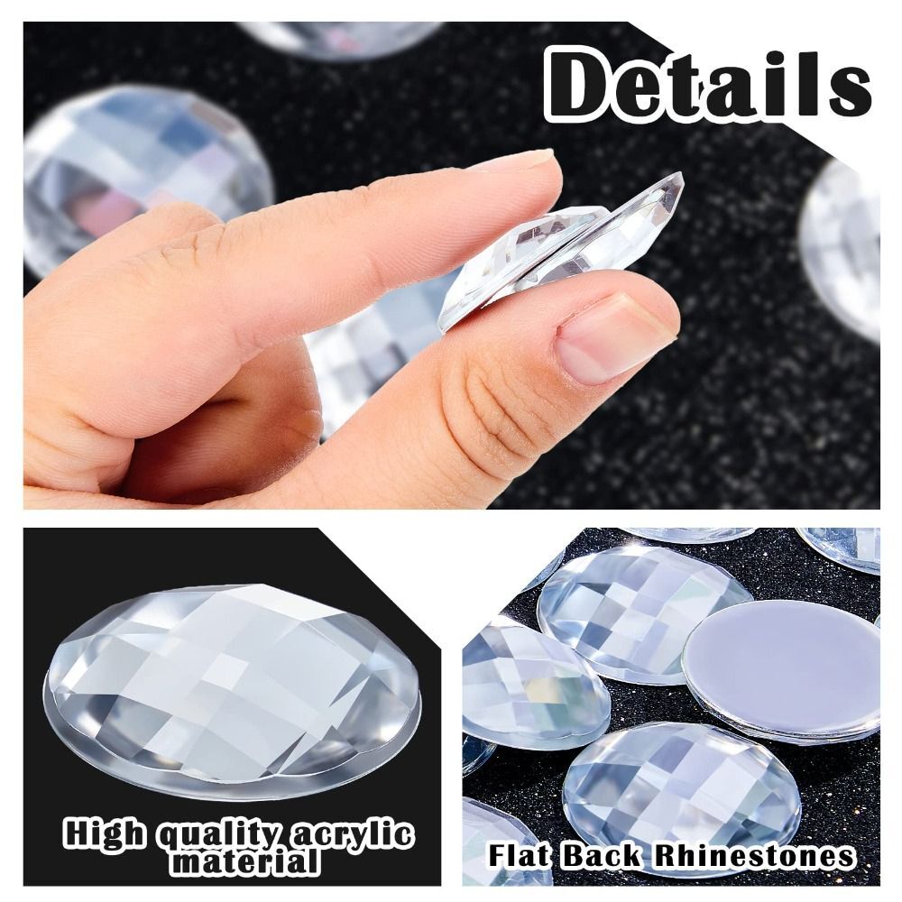 100pcs 25mm Flat Back Rhinestones Acrylic Rhinestones DIY Jewelry ...