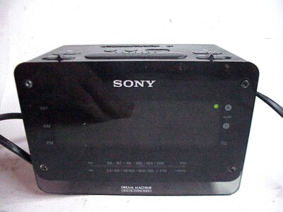 Vintage Sony AM FM Radio Alarm Clock w Green Digital Numbers | eBay