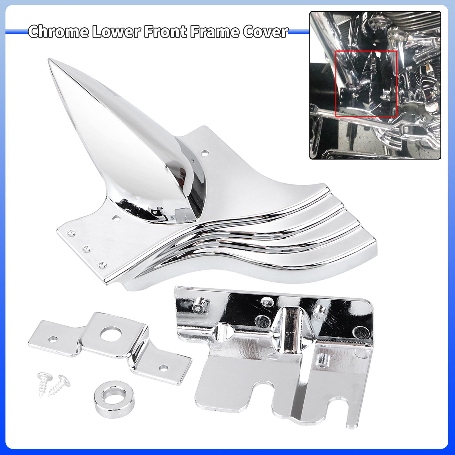 Chrome Lower Front Frame Cover For Harley Electra Road Glide Ultra ...