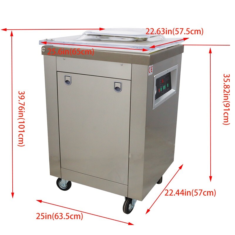 110V 19.7" Commercial Food Vacuum Chamber Packaging Machine Vacuum ...