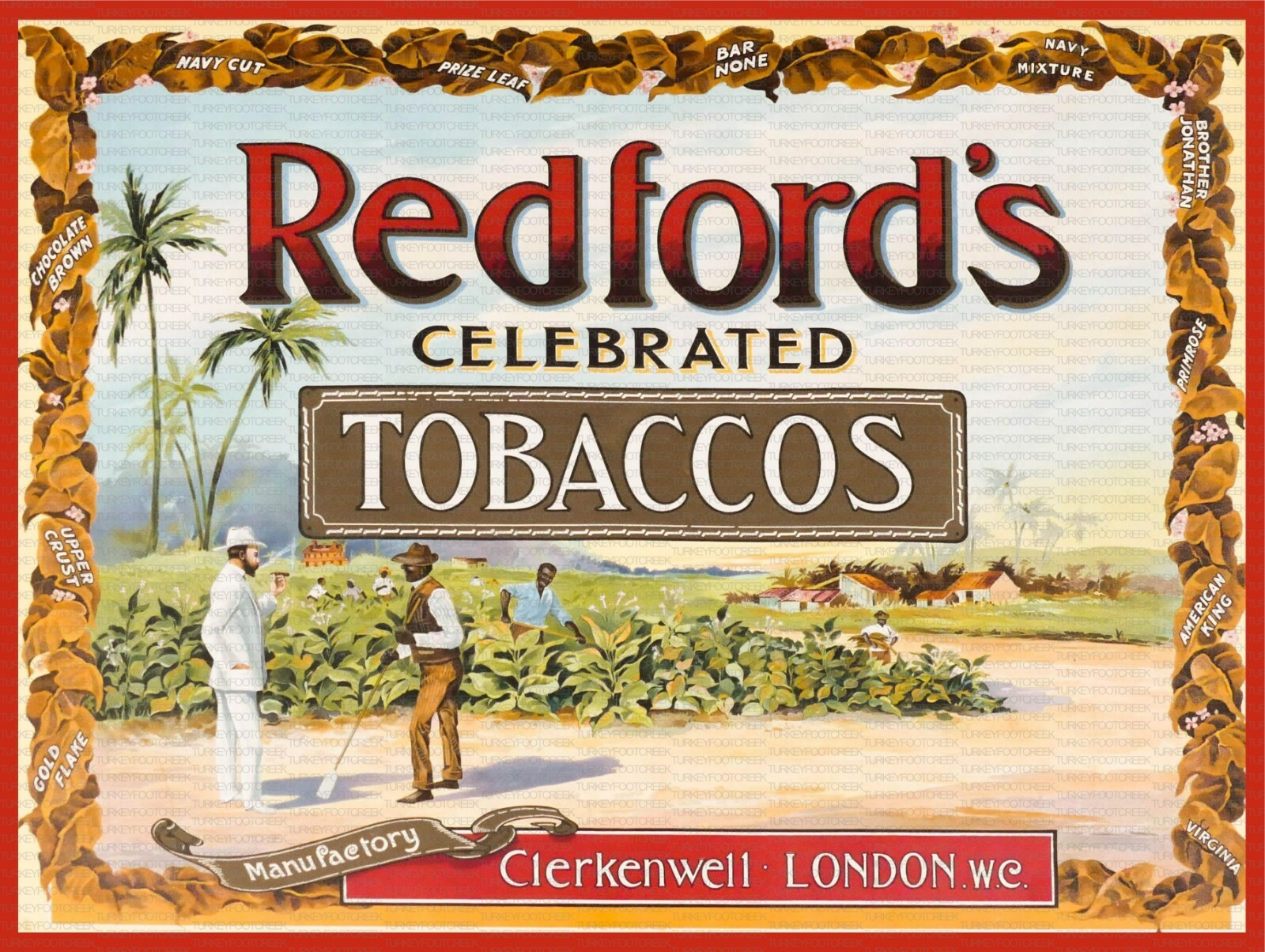 Redford's Tobaccos 9" x 12" Metal Sign | eBay