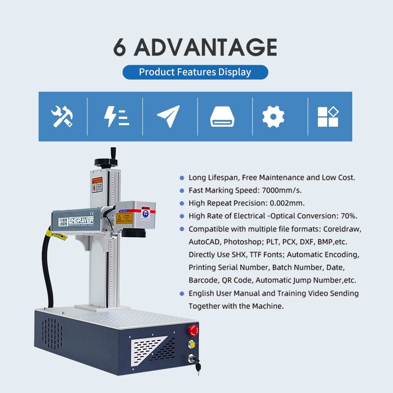 SFX JPT 30W Portable Fiber Laser Engraver for Ring/Nameplate/Serial NO ...