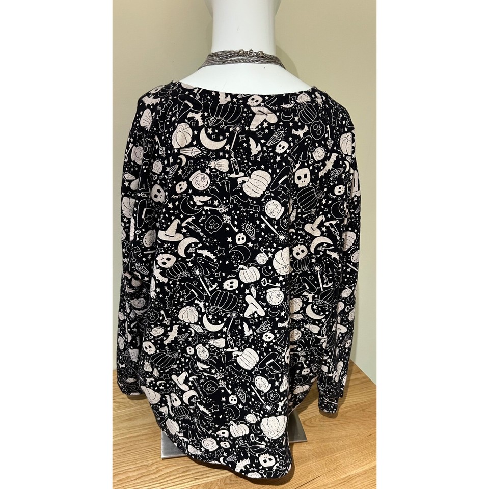 Mystical Halloween Shirt Skulls Pumpkin Witches Hat Crystal Ball Bats ...