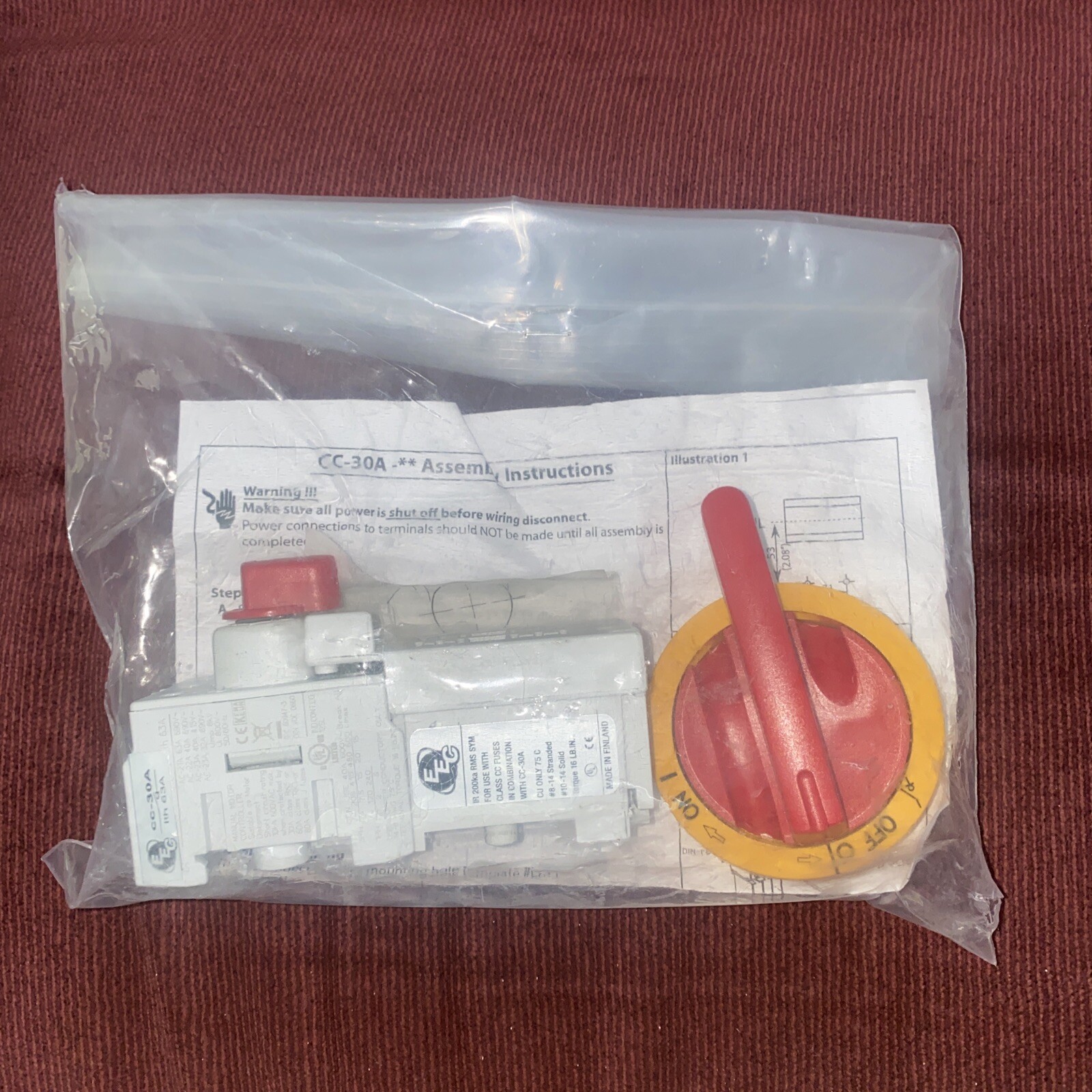 EEC CC-30A Fuse 30 Amp Fusible Disconnect Operator Kit | eBay