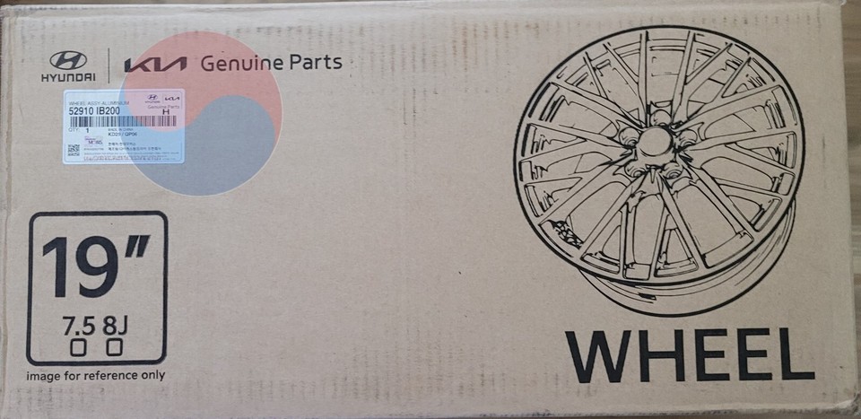 Genuine OEM Forged Black 19inch Wheel 52910IB200 (w/o cap) for Kona N ...