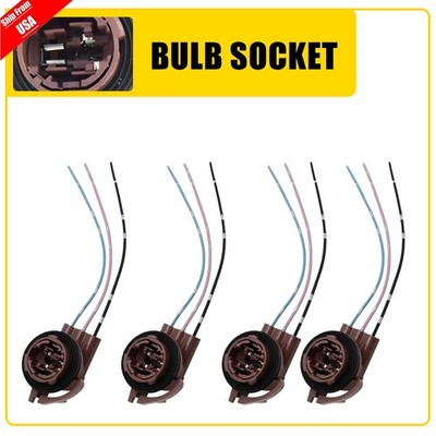 4x 3156 3157 Bulb Sockets Brake Turn Signal Light Harness Wire Plug ...