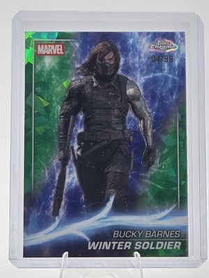 Bucky Barnes Winter Soldier Green Sapphire /99 - 2025 Topps Chrome ...