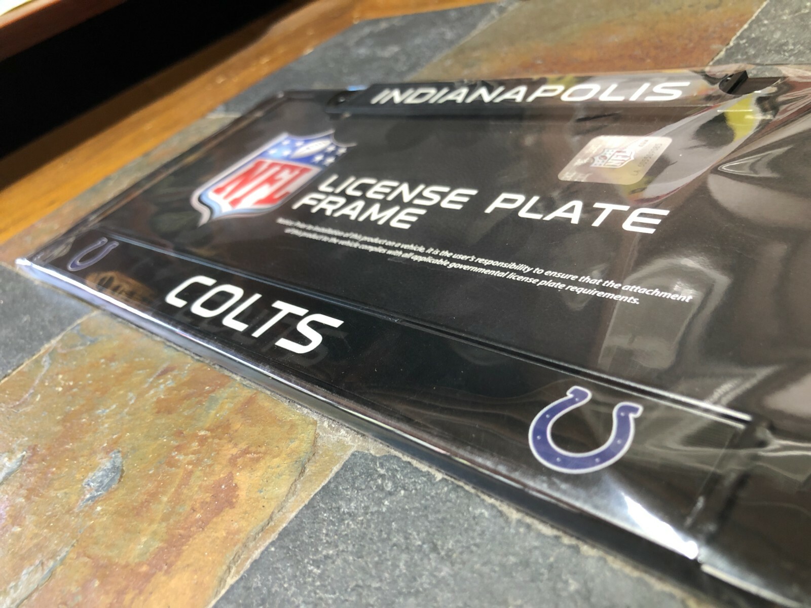 1 Indianapolis Colts Black Metal License Plate Frame w Nice 2D Graphics ...