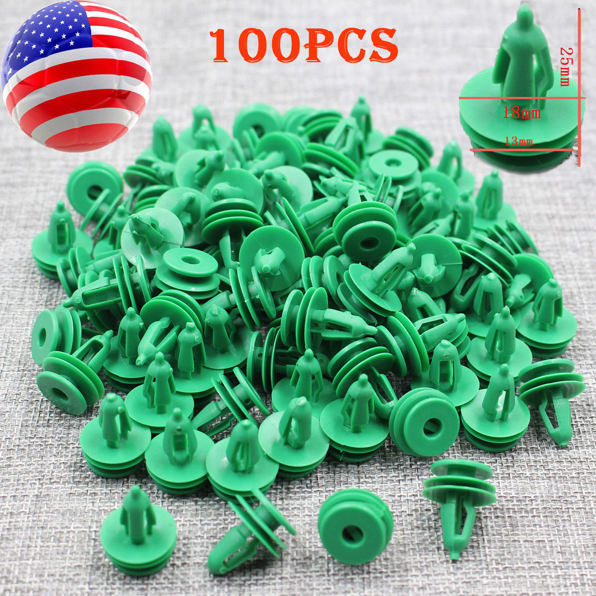 100x New Door Panel Clip Trim Fastener For Chrysler Auveco A18862 Dodge ...