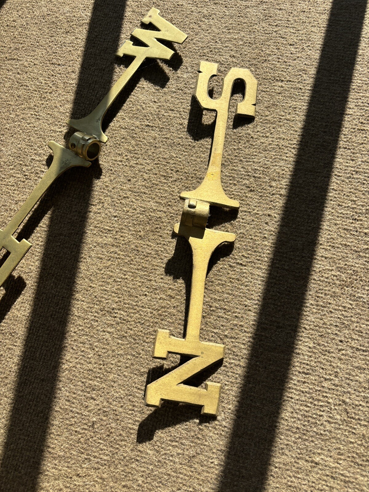 Antique Vintage Brass Weathervane Directional Arrow NSEW 18.5 X 3.5 ...