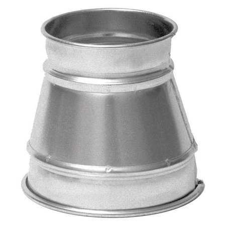Nordfab 8040025870 Round Reducer, 6 In X 5 In Duct Dia, Galvanized ...