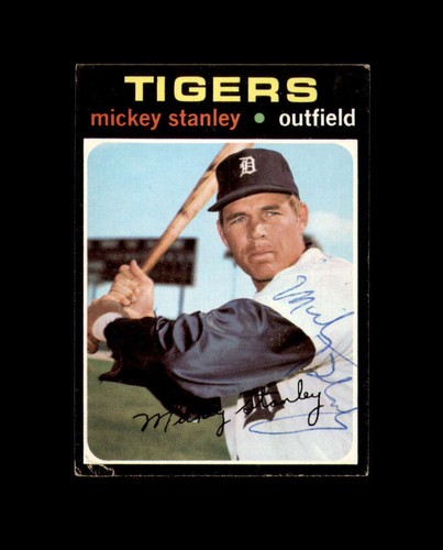 Mickey Stanley Hand Signed 1971 Topps Detroit Tigers Autograph | eBay