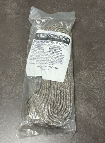 Military 550 Paracord - Army Universe Parachute Cord - 100 FT - Made in ...