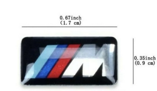 5PCS BMW M Sport Wheel Alloy Badge 3D Emblem Sticker Wheel Decal - 17mm ...