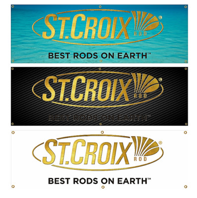 ST. CROIX RODS FISHING BANNER BASS BOAT MAN CAVE DECAL STICKER GRAPHIC ...