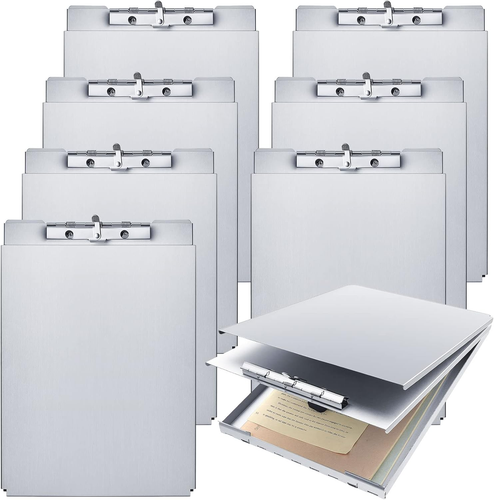 Heavy Duty Aluminum Clipboards - 8 Pack for Office, School ...