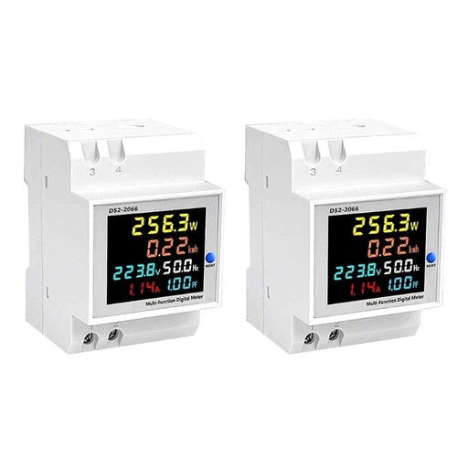 DIN Voltages Current Meter Monitors Enduring Electric Energy Frequency ...