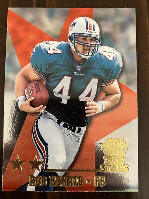1999 Topps Stars Two Star Miami Dolphins Football Card #55 Rob Konrad ...