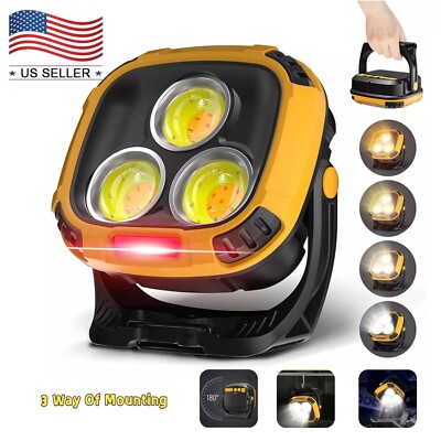 Rechargeable 3300 Lumen Work Light Magnetic LED Super Bright Portable ...
