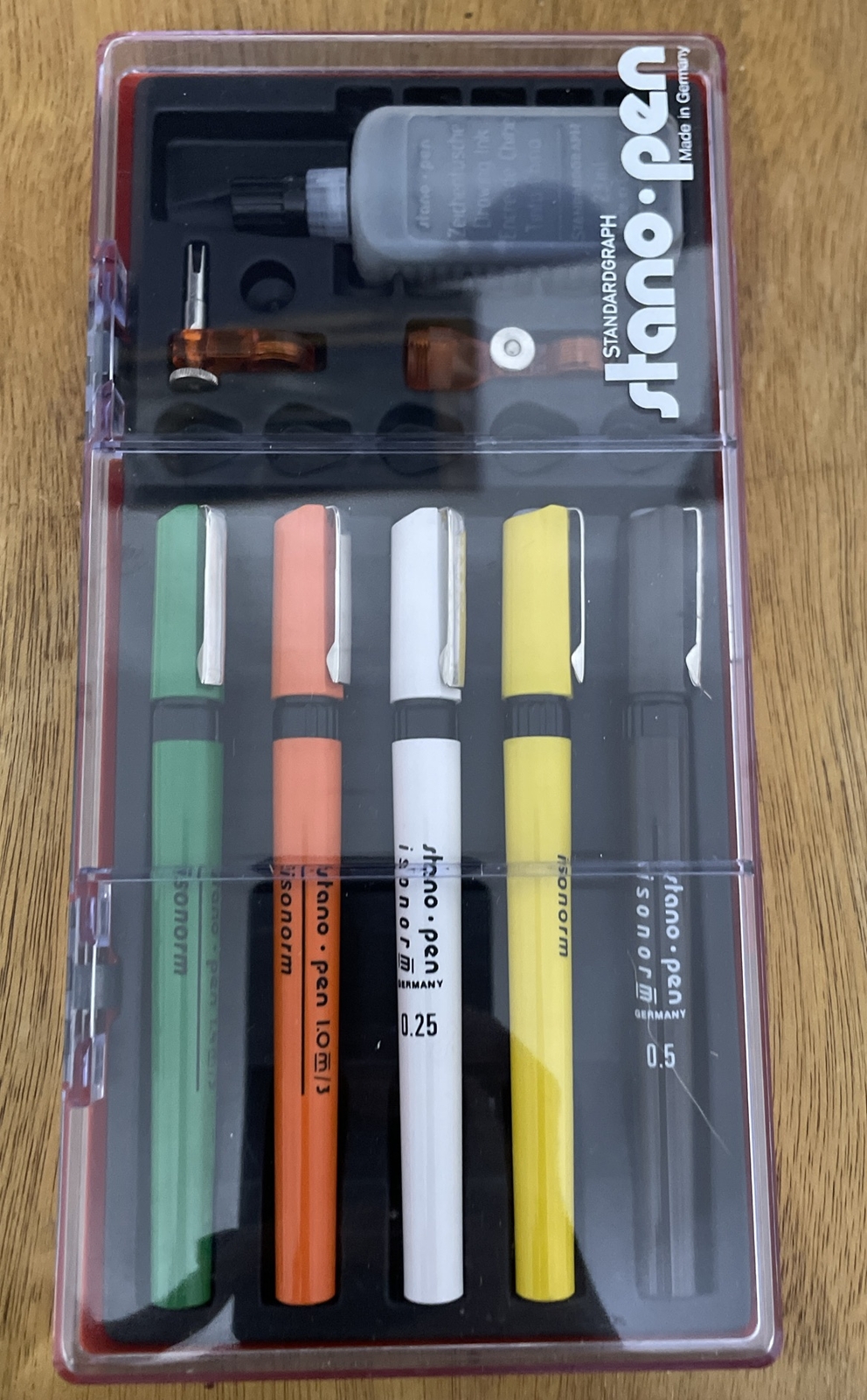 Standardgraph Stano-Pen Isonorm Micropen Set 5 Penne Più Inchiostro | eBay