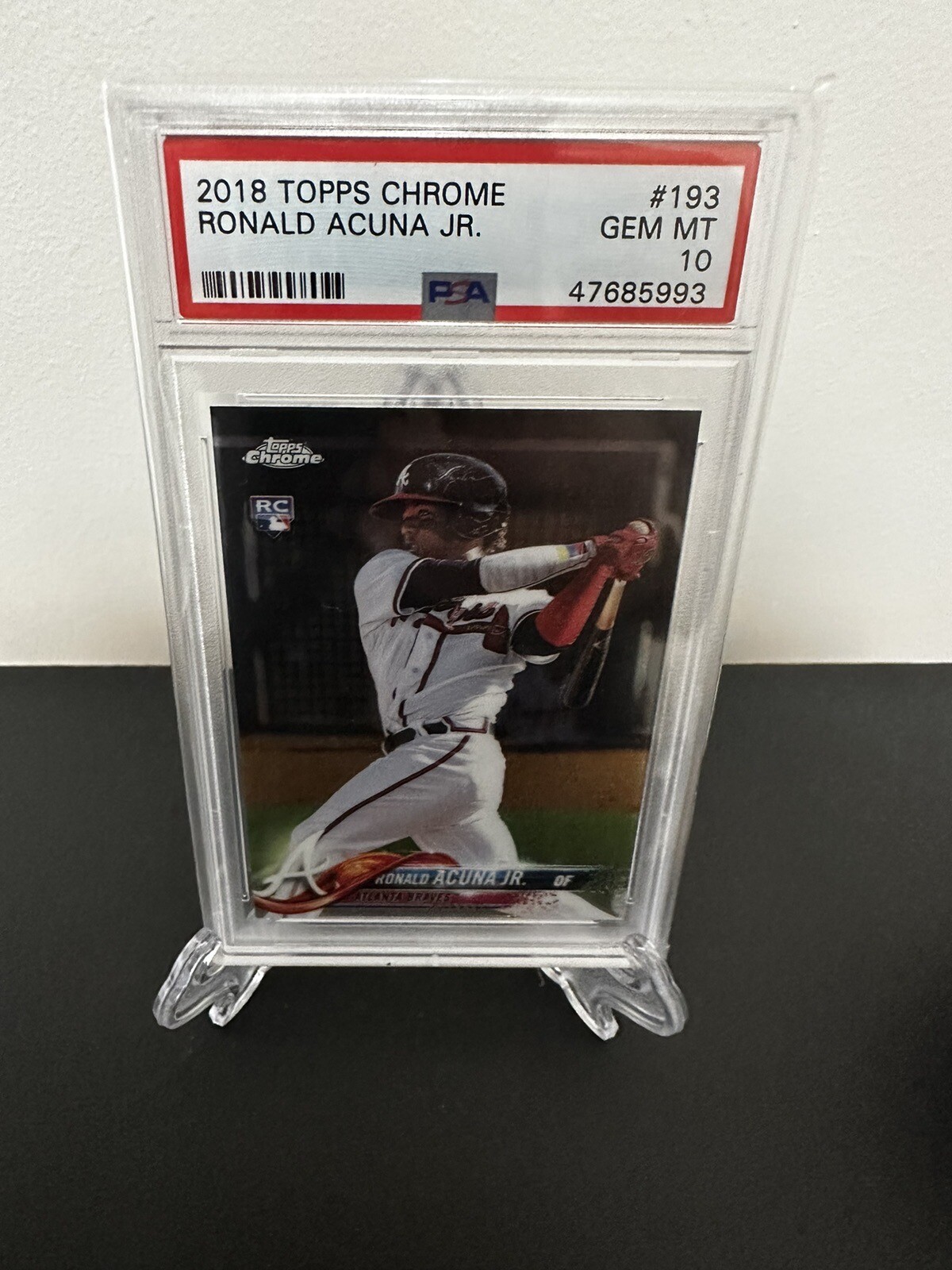 Ronald Acuna PSA 10 Rookie Card - 2018 Topps Chrome - #193 Atlanta ...