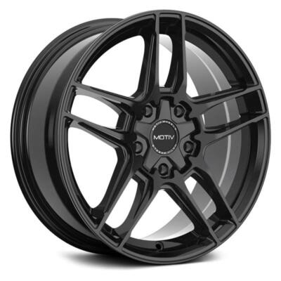 18 inch 18x7.5 Motiv 434B Matic Gloss Black wheels rims 5x4.5 5x114.3 ...