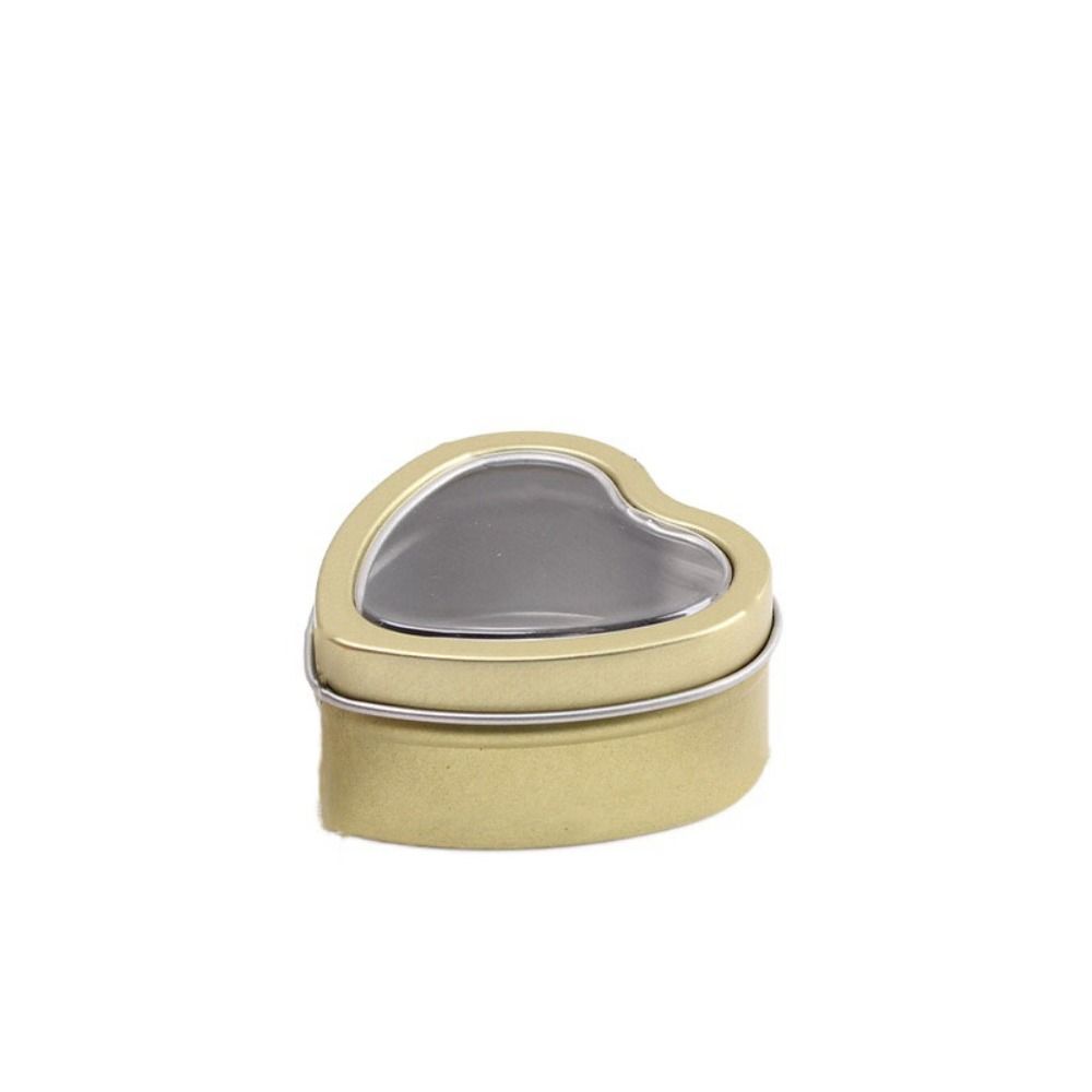 Empty Heart Shape Tins Silver/Red/Pink Heart-shaped Containers Jewelry ...