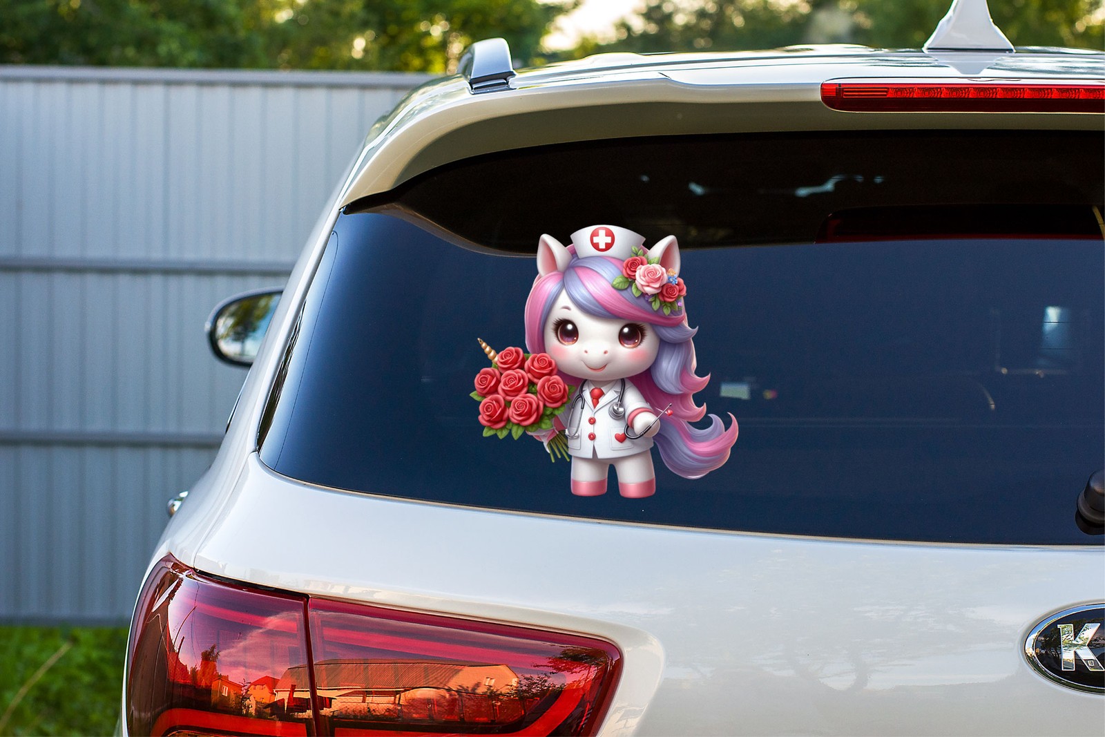 Valentine's Day Nurse Unicorn Wall Art Bedroom Car Vinyl Sticker Decal ...