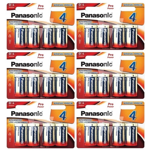 [LR20PPG/4BW-6] Panasonic Lot de 6 Blisters de 4 piles POWER GOLD LR20 ...
