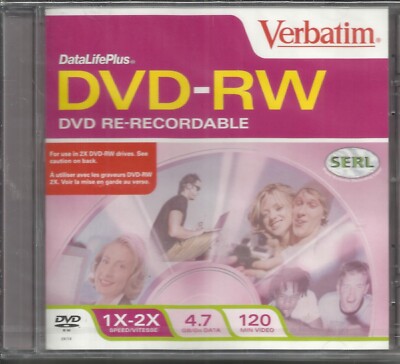 Verbatim DVD-RW Rewritable Disc 2xspeed 3Pack 4.7GB 120min [NEW] | eBay