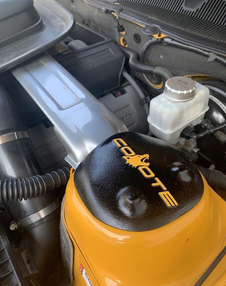 05-14 Mustang black plastic Strut Tower Covers Caps (pony) V6,GT,GT500 ...