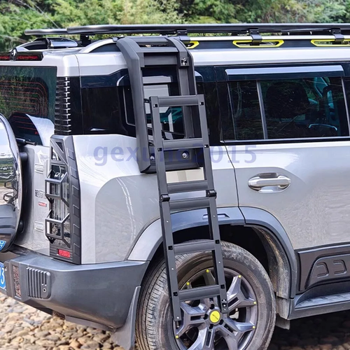 Black Foldable Side Roof Rack Side Access Ladder for Jetour Traveller ...