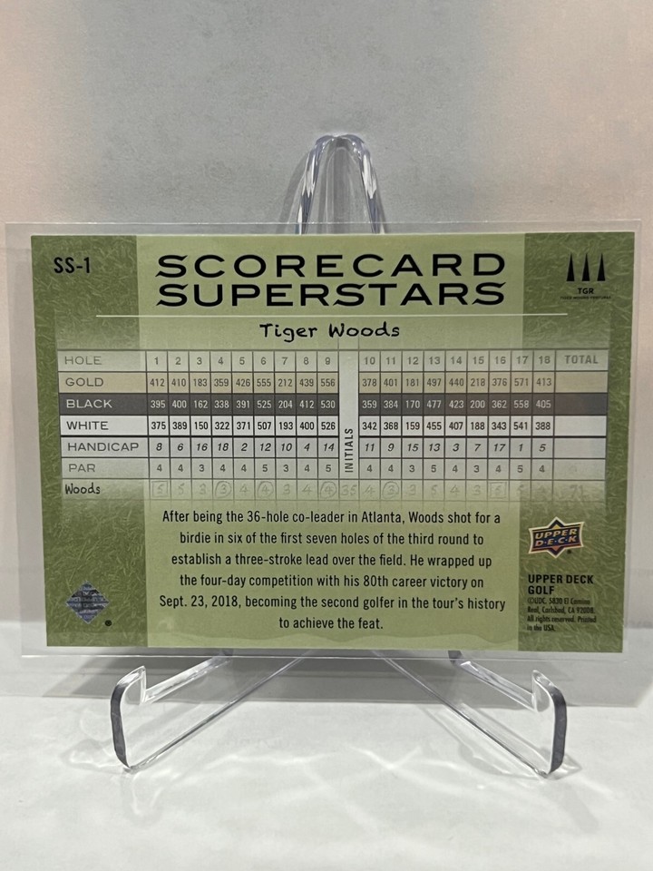 2024 Upper Deck Golf Tiger Woods Scorecard Superstars Par #SS-1 | eBay