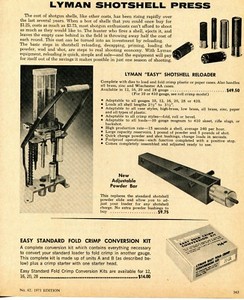 1971 Print Ad of Lyman Shotshell Press Easy Shotgun Shell Reloader | eBay