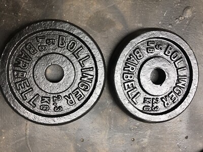 VTG Bollinger Barbell 5 lb Weight Plates (2) Standard 1” Hole Pair ...