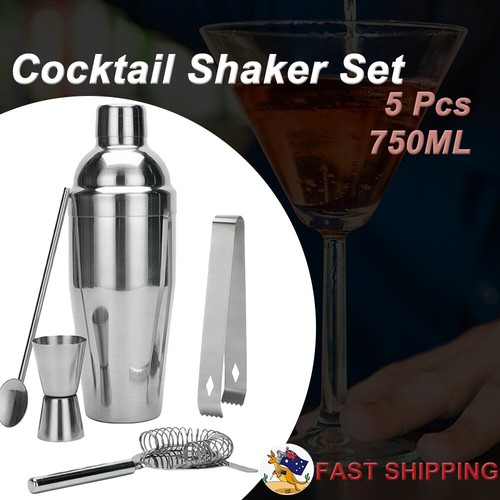 Cocktail Shaker Set Maker Mixer Martini Spirits Bar Strainer Bartender ...