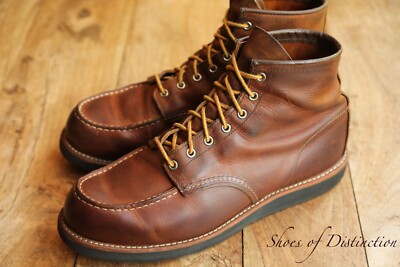 Redwing Red Wing 8886 Tan Brown Leather Moc Toe Boots Men's UK 12 D US ...