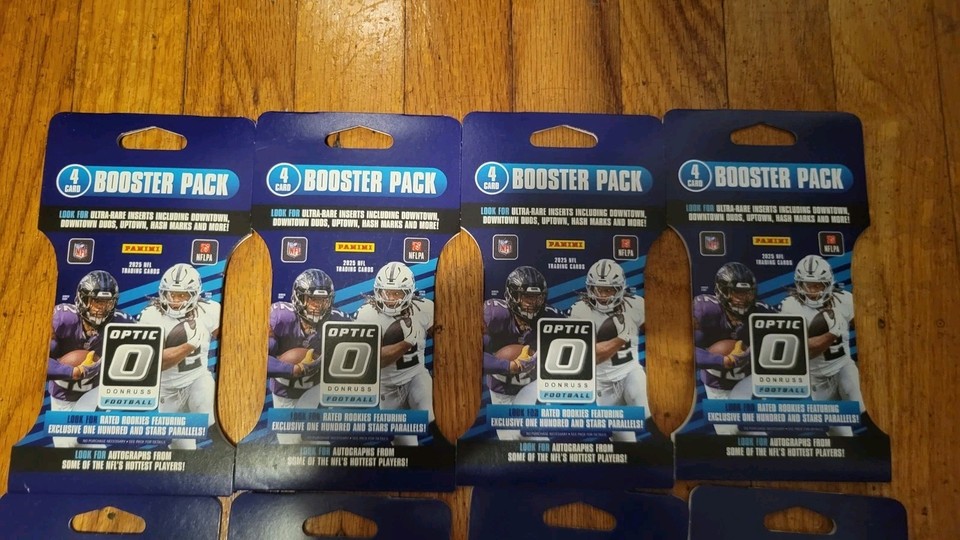 2025 Donruss Optic Football 4-Card Booster Pack Lot of 12 (Downtown ...