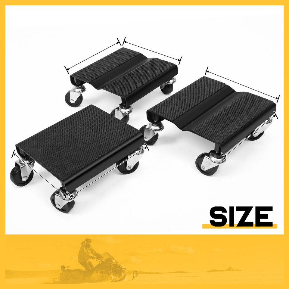 3PC X 1500LB Snowmobile Roller Dolly Set Snow Mobile Moving Storage ...