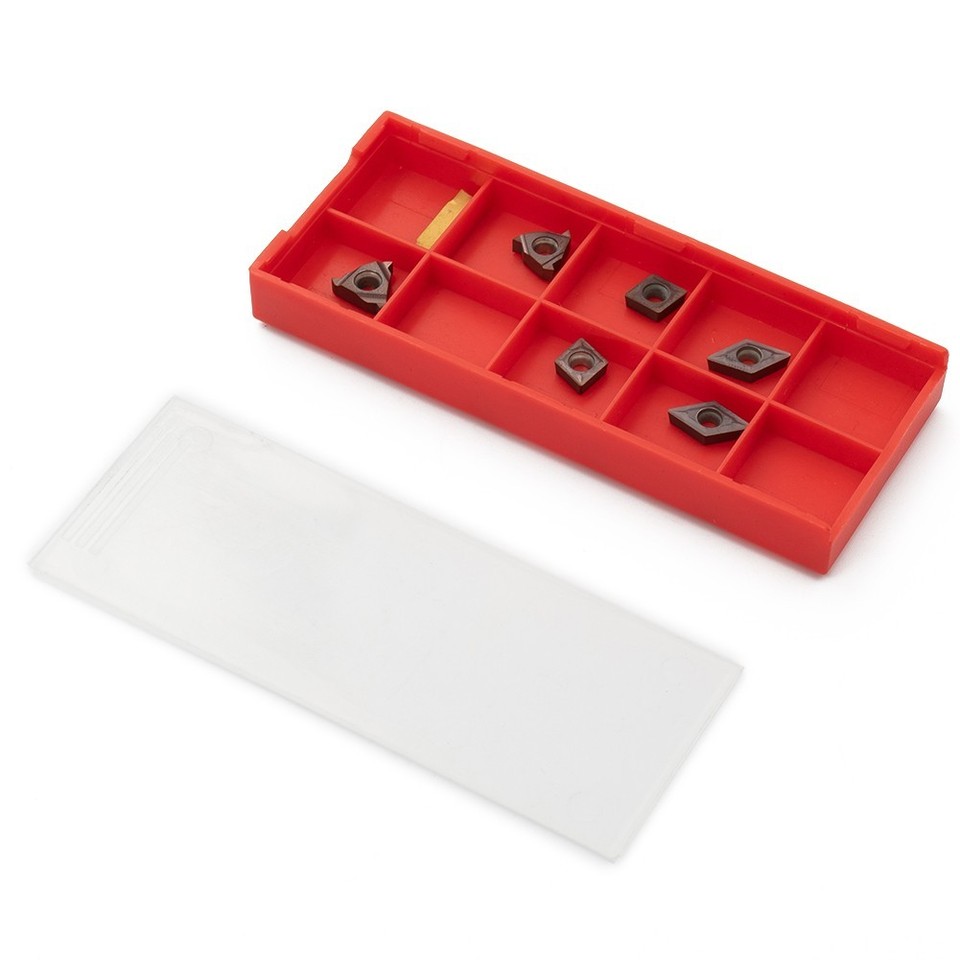 7pcs Hard Alloy Blade Set For 10mm Shank Lathe Boring Bar Turning Tool ...